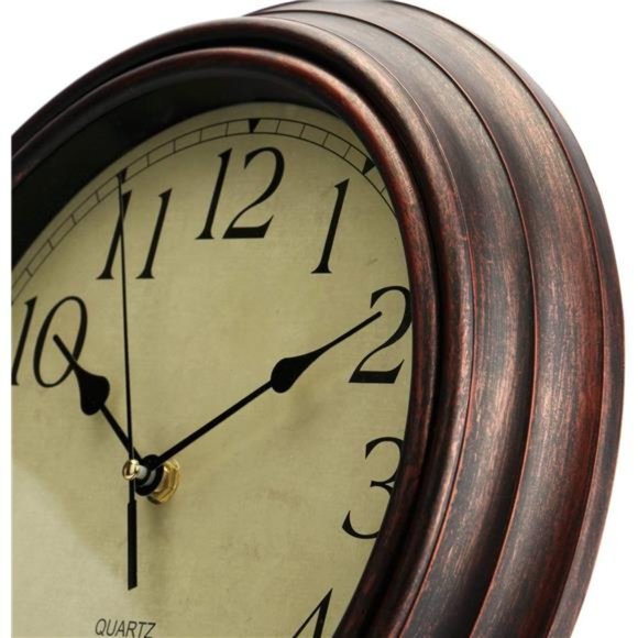 Wall Decor | 12inch Round Classic Clock Retro Non Ticking Quartz ...